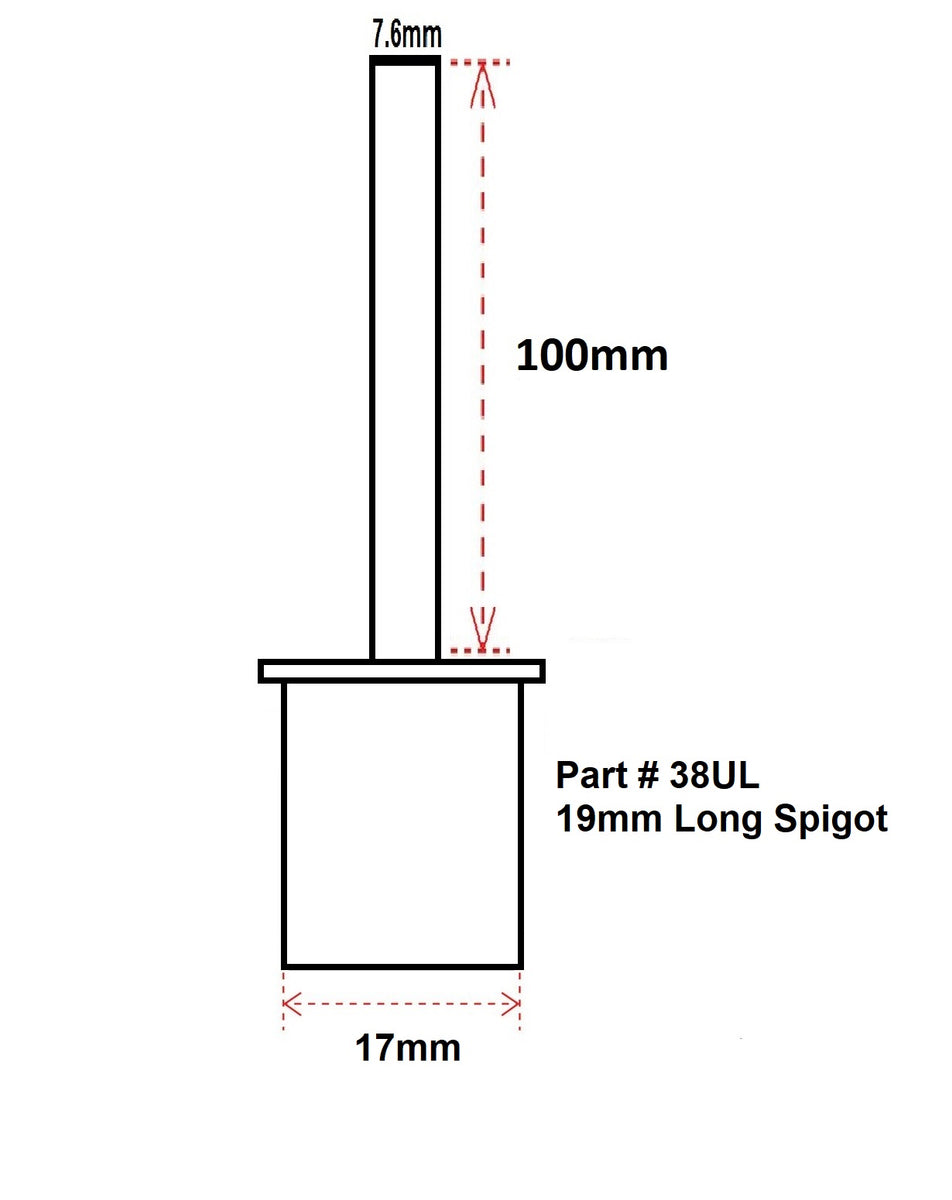 Long Spigots 19 / 22 / 25mm – Poles Apart Accessories