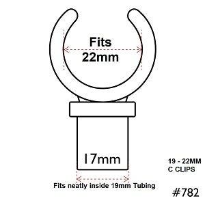 19mm - 22mm Full C Clips Part# 782 – Poles Apart Accessories