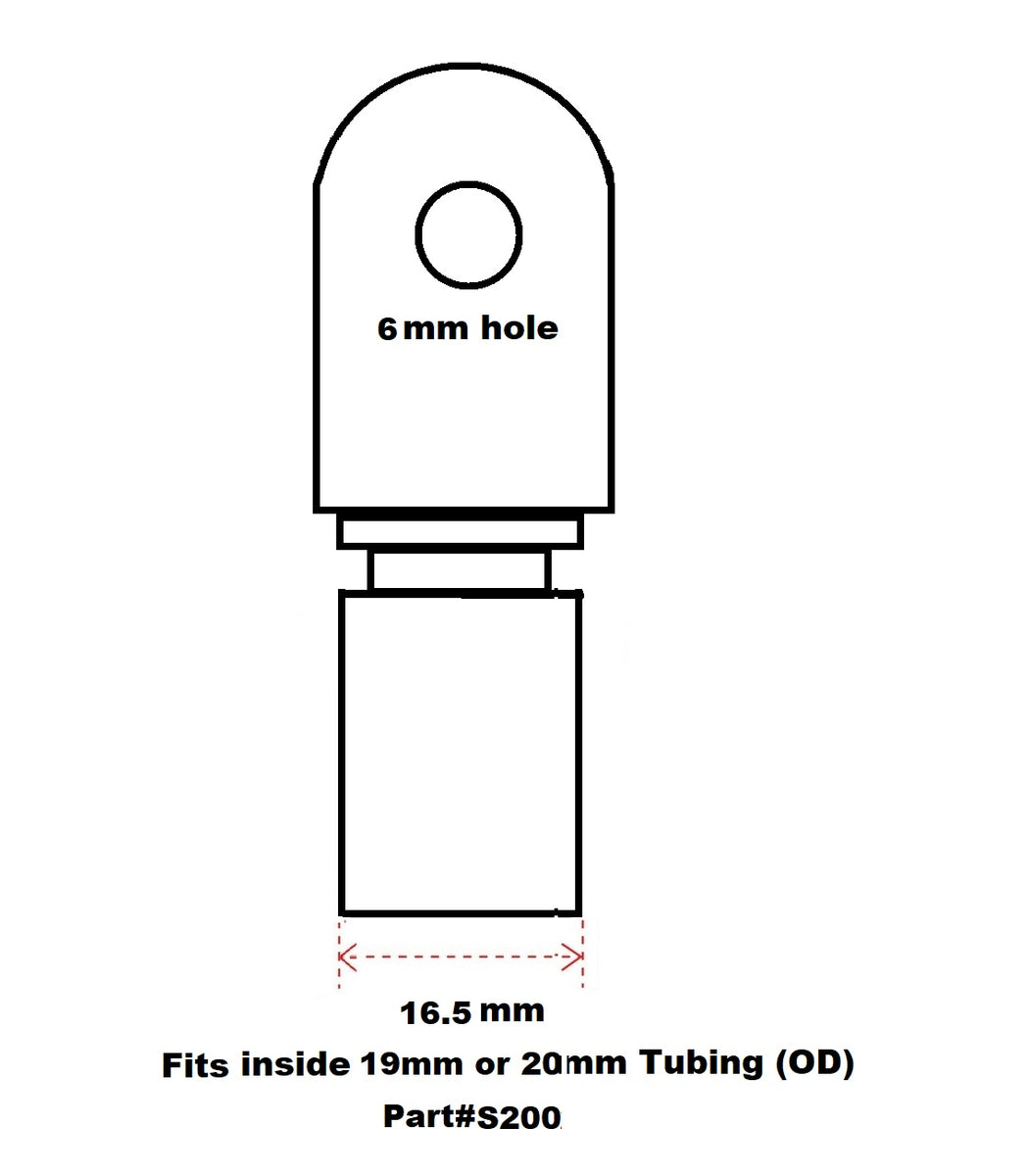 Bow End / Eyelet Ends 19mm Part# S200 – Poles Apart Accessories