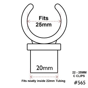 22 - 25mm Full C Clips Part# 565 – Poles Apart Accessories