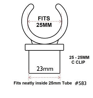 25 - 25mm Full C Clips Part# 583 – Poles Apart Accessories