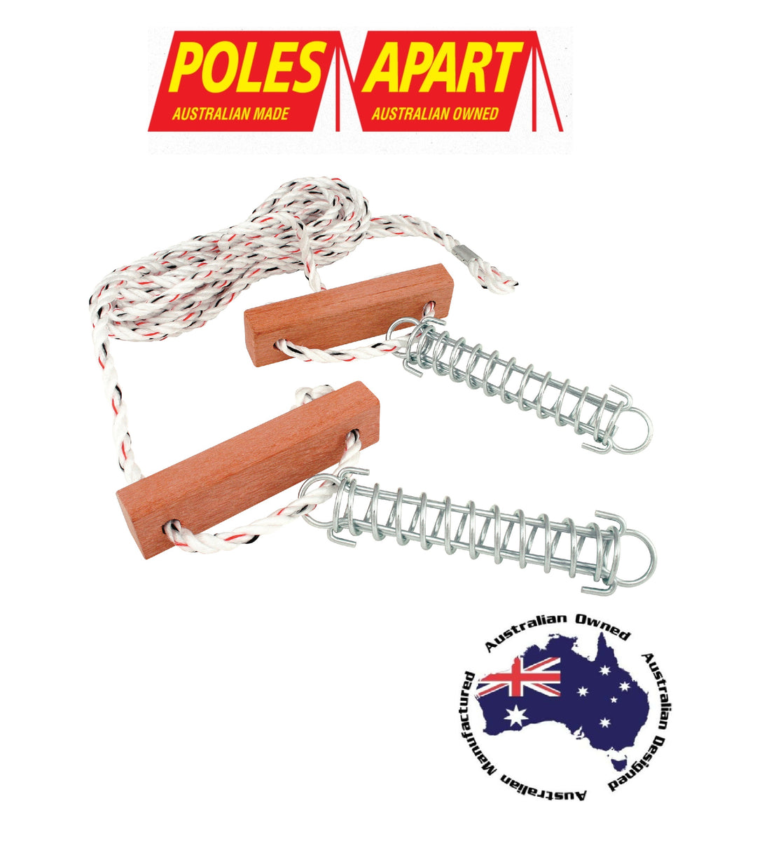 2 Double + 6 Single Ropes with Wood Runners & Springs - Free Freight ...
